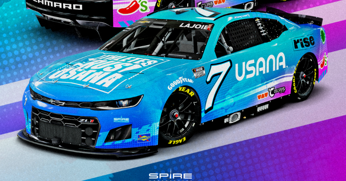 Corey LaJoie Carrying USANA Colors on Spire Motorsports No. 7 at Las…