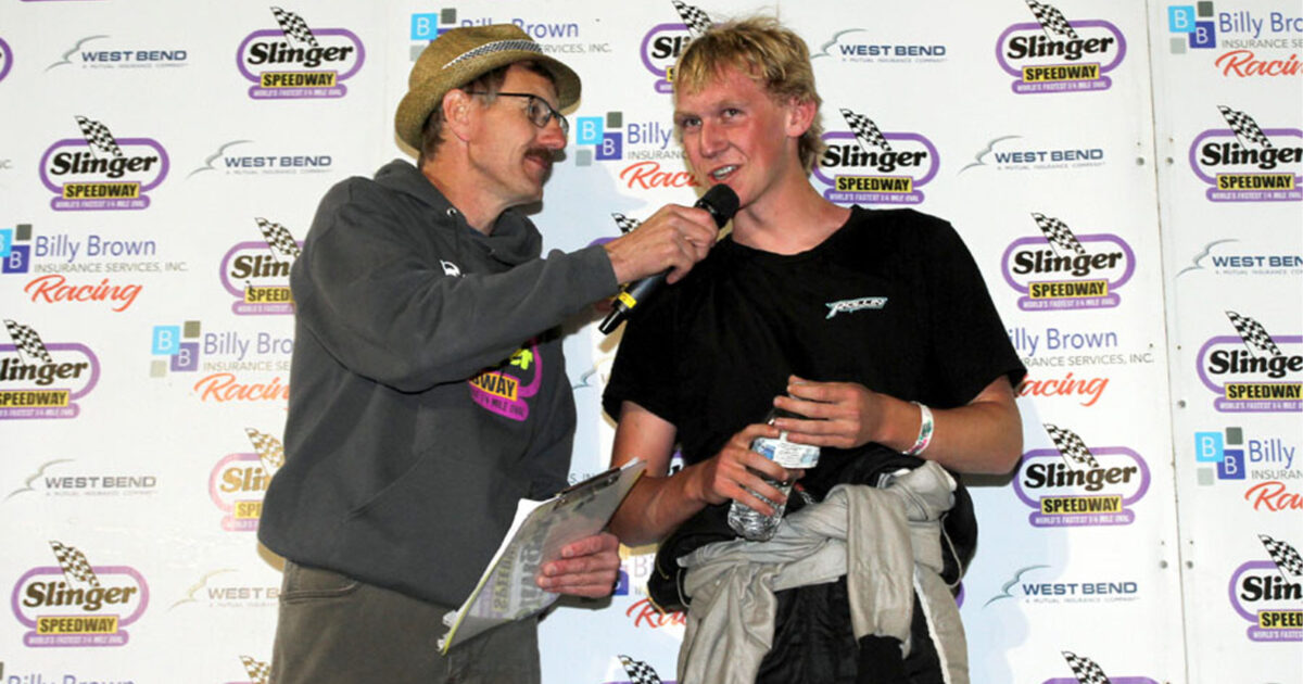 Evan Hassler's First Night In a Late Model Ends With a Slinger Victory