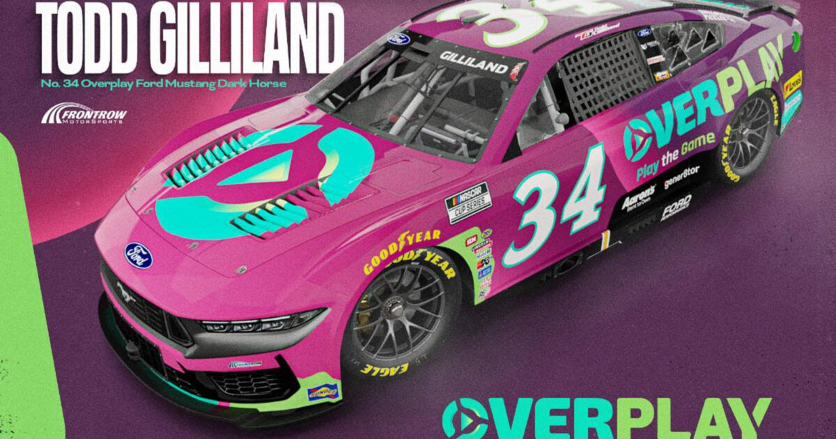 Overplay Teaming Up With Todd Gilliland, Front Row Motorsports