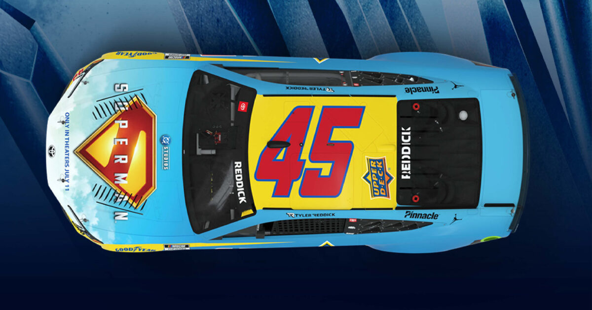 Tyler Reddick Carrying Superman Scheme at EchoPark Speedway With…
